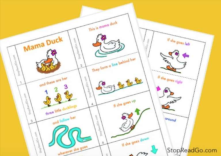 FREE Mini Book – Mama Duck - STOP READ GO
