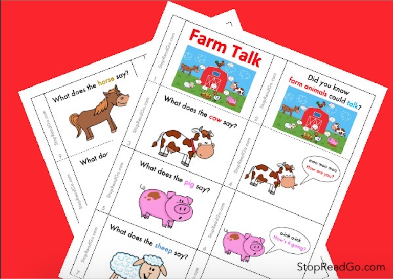 FREE Mini Book – Farm Talk - STOP READ GO