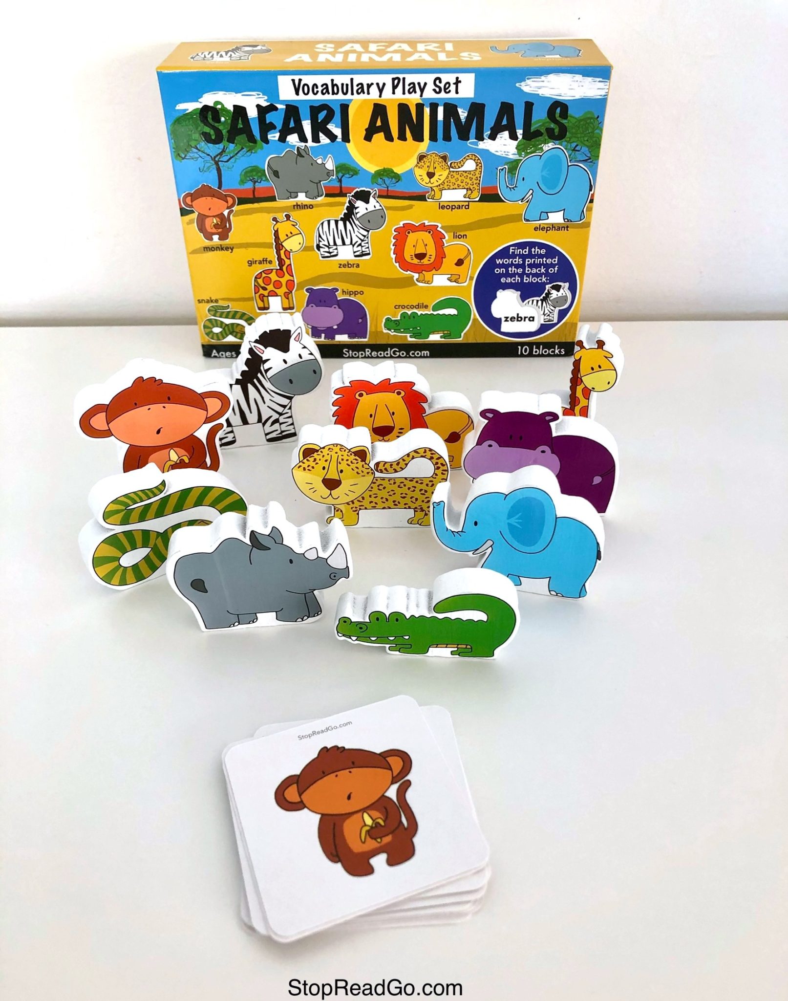 Vocabulary Box – Safari Animals - STOP READ GO